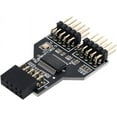 LINYAN-Motherboard 9pin USB 2.0 Header 1 to 2 Female Extension HUB ...