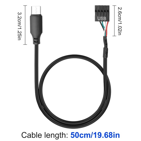 LINYAN-Motherboard USB 9 Pin Header to USB C Adapter Cable 26AWG USB ...