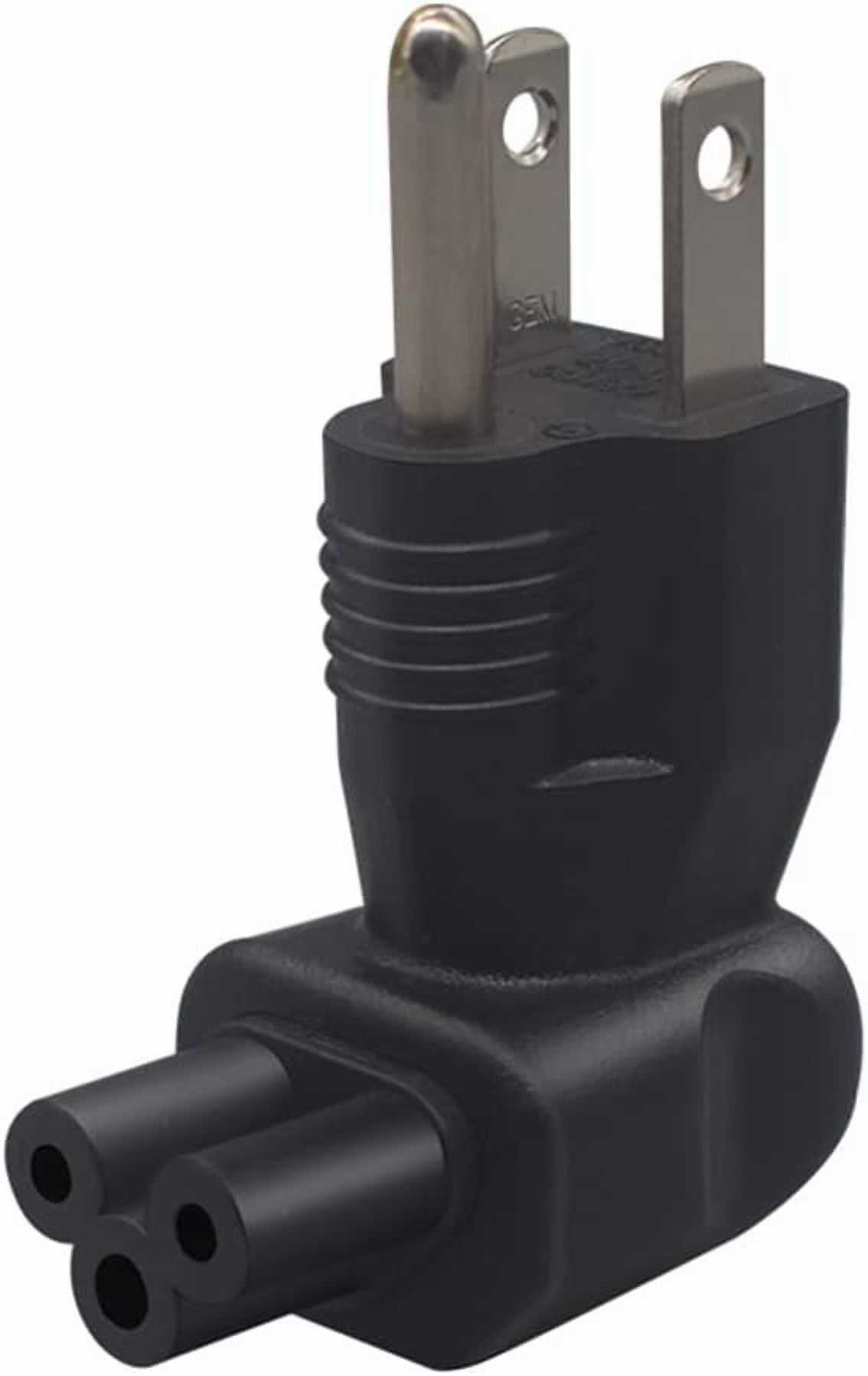 LINYAN-NEMA 5-15P to IEC320 C5 AC Power Converter - 3 Pin Male Plug to ...