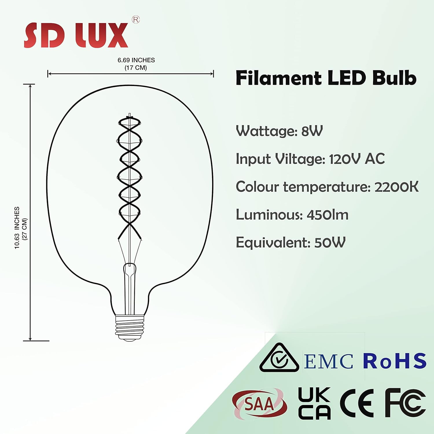 LINYAN-Oversized Vintage Giant LED Light Bulb Huge Edison Bulb ...