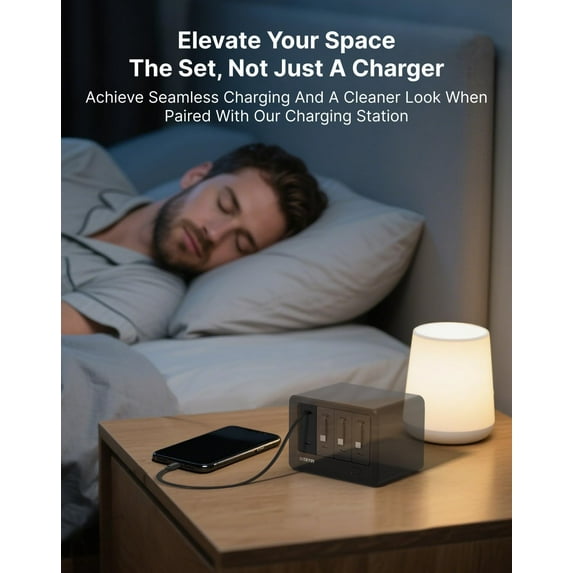 LINYAN-Portable USB C Charger Block, 40W Retractable Wall Charger, 40W ...