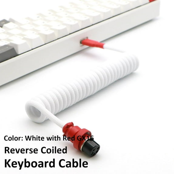 LINYAN-Pro Coiled Keyboard Cable, Double-Sleeved Mechanical Keyboard ...