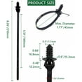 LINYAN-Push Mount Cable Zip Ties 8.3 Inch, Automotive Zip Ties with ...