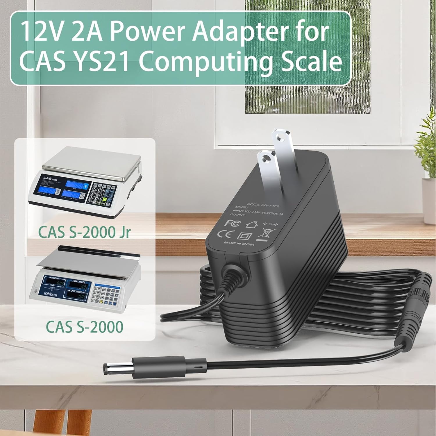 LINYAN-Replacement for CAS YS21 Charger, 12V AC Adapter for YS21 S ...