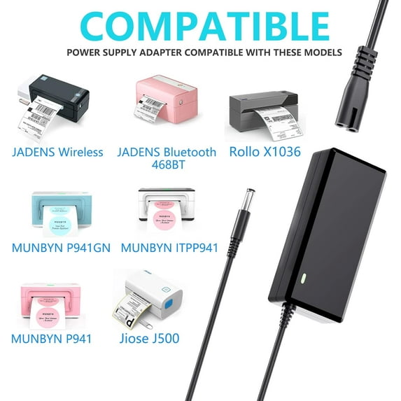 LINYAN-Replacement for MUNBYN Power Cord Compatible with NETUM ITPP941 ...