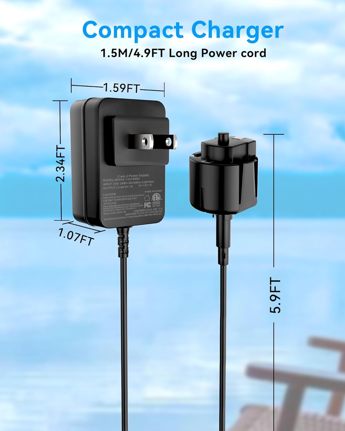 LINYAN-Replacement Vacuum Parts Power Cord for Max Cordless Vacuum ...