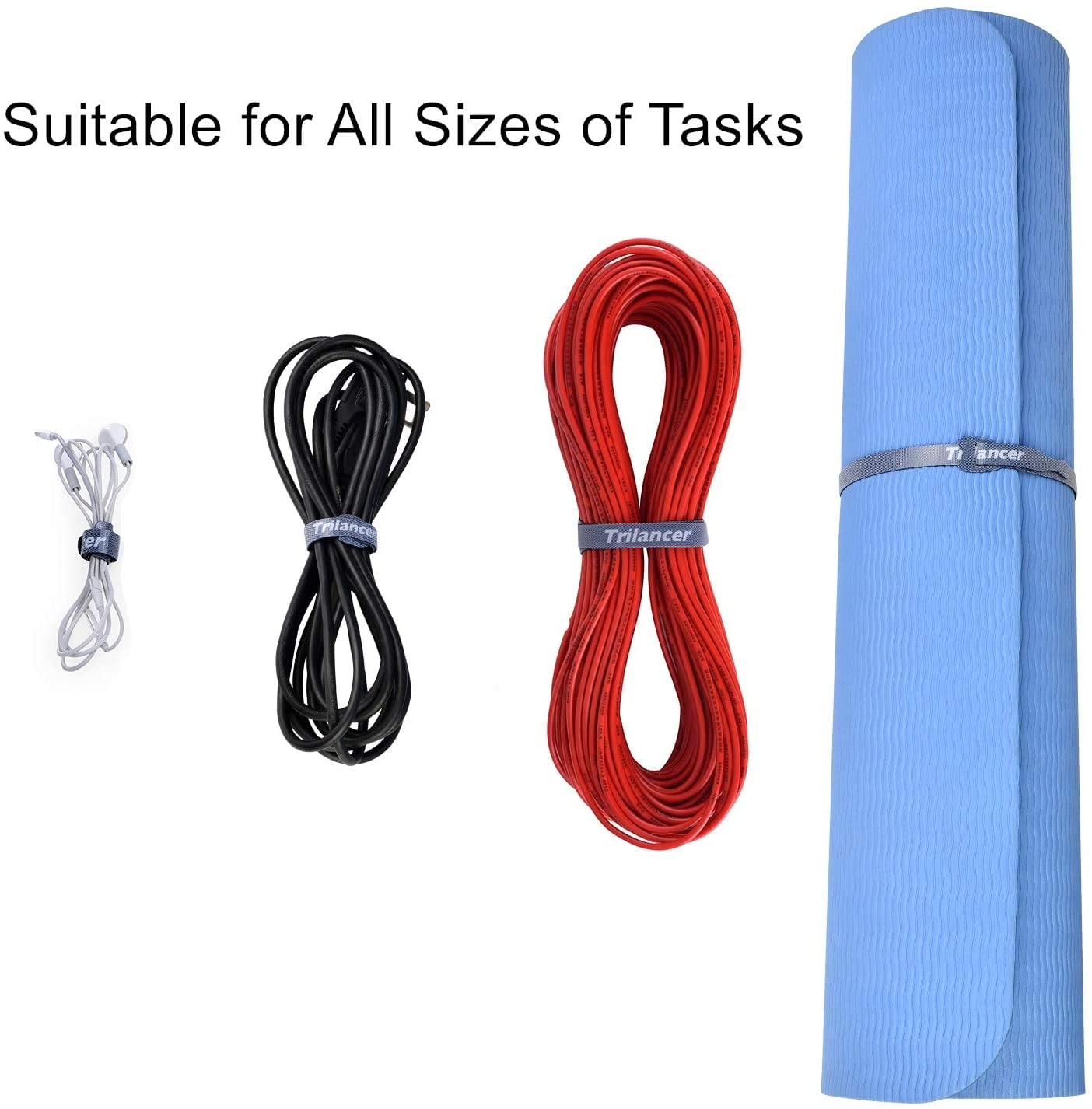 LINYAN-Reusable Cable Straps Wire Ties, Pack of 50 Adjustable Cord ...