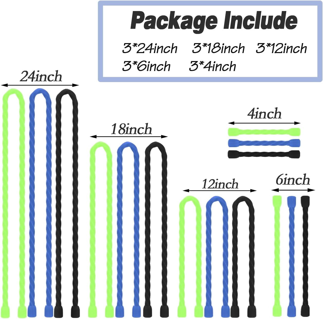 LINYAN-Silicone Cable Ties, Bendable Rubber Twist Ties, Reusable Twist ...
