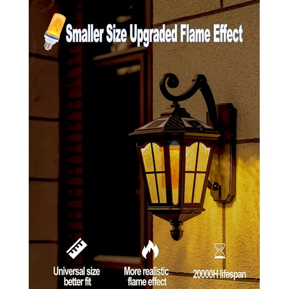 LINYAN-Smaller LED Flame Light Bulbs,4 Modes Flickering Halloween Light ...
