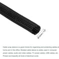 LINYAN-Split Sleeve Wire Loom 1/2" 25Ft Black Self Wrapping Braided ...