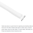 LINYAN-Split Sleeve Wire Loom 9/32" 9.84Ft White Self Wrapping Braided ...