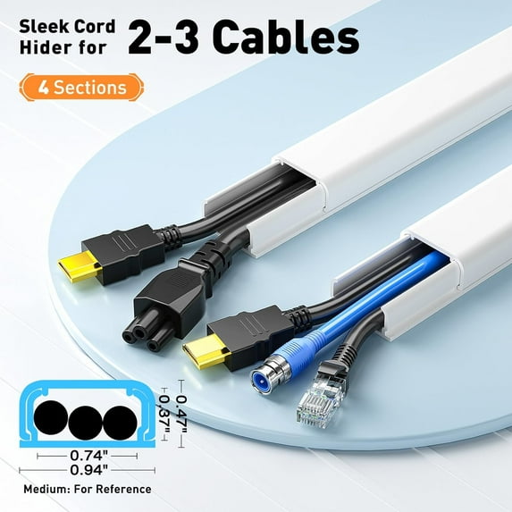 LINYAN-TV Cord Hider, 62.8in Cable Hider, Cord Covers for Wires on Wall ...