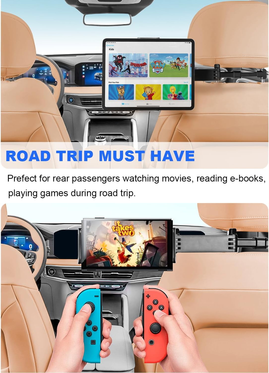 LINYAN-Tablet Holder for Car Headrest, iPad Holder Car Backseat Mount ...