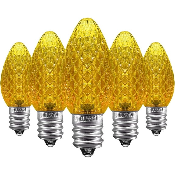 LINYAN-UL Listed Box of 25 C7 Led Replacement Bulbs,2 SMD LEDs in Each ...