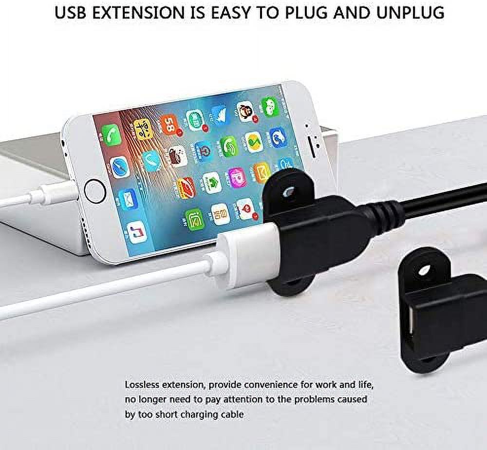 LINYAN-USB 2.0 Male to Dual Female Charging Extension Cable, Furniture ...