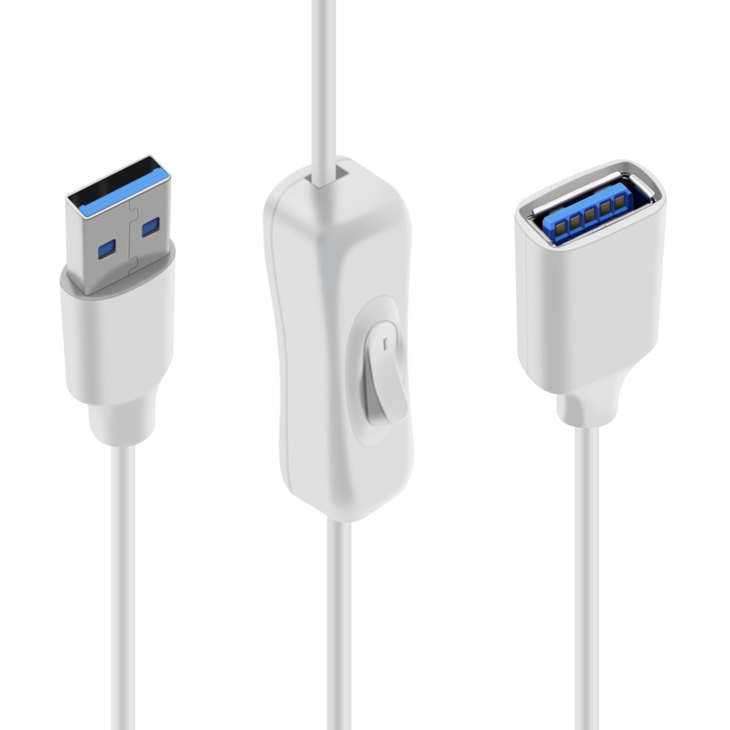 LINYAN-USB 3.0 Cable with Switch USB Type A Male to Female Extension ...