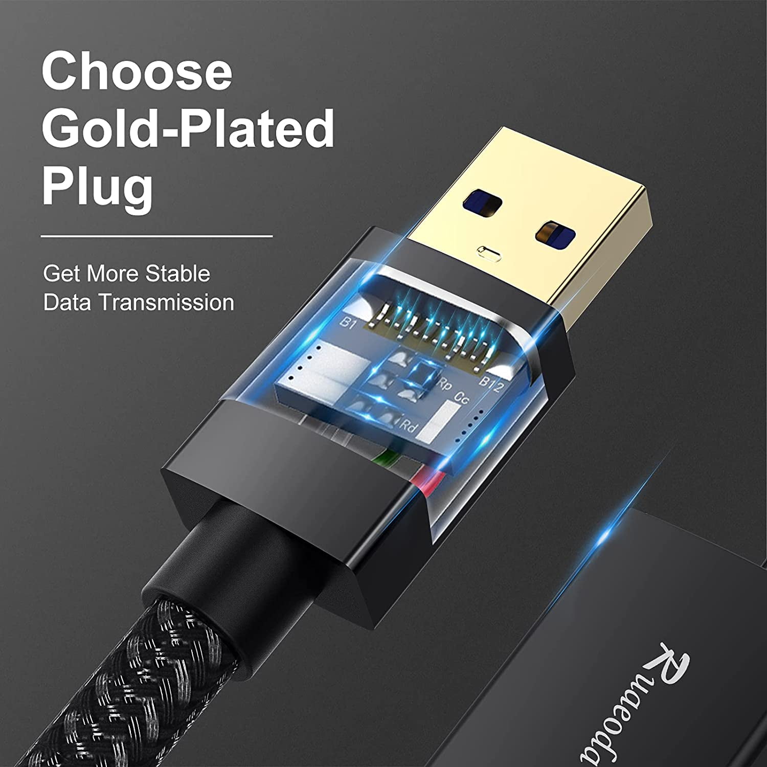 LINYAN-USB 3.0 Extension Cable 12 ft, USB 3.0 Type A Male to Female ...