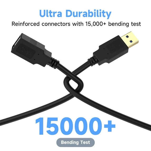 LINYAN-USB 3.0 Extension Cable 3.3 FT,5Gbps High Speed Data Transfer ...