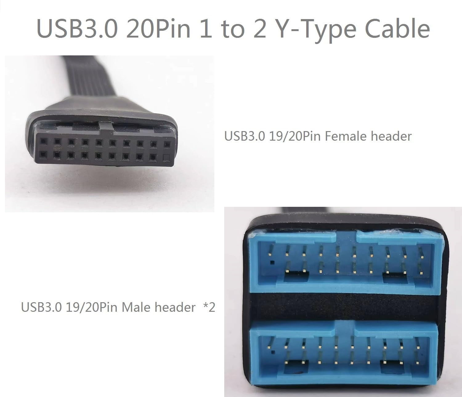 LINYAN-USB 3.0 Header Splitter Extension Cable,Motherboard USB 3.0 ...