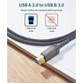 LINYAN-USB 3.0 Printer Cable, Type A Male to B 3.0 Male (6.6ft/2M) USB ...
