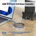 LINYAN-USB A to B 3.0 Cable 10FT Long, 5Gbps High Speed Data Transfer ...
