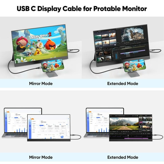 LINYAN-USB C Cable 10 FT, Full-Featured Long USB 3.2 Gen 2x2 Cord 10FT ...