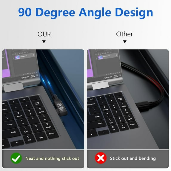 LINYAN-USB C Cable 10ft,Long Braided USB c to USB c Cable 3.2 ,90 ...