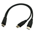 LINYAN-USB C Splitter Charge Cable, 1 Feet USB Type C Male to 2 Dual ...