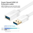 LINYAN-USB Extension Cable White 15ft, USB 3.0 Extender for High-Speed ...
