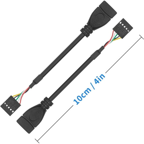 LINYAN-USB Header to USB Cable,Motherboard USB 2.0 Adapter Cable, USB 2 ...