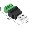 LINYAN-USB Screw Terminal Block Adapter Connecotr USB 2.0 A Male Plug 4 ...