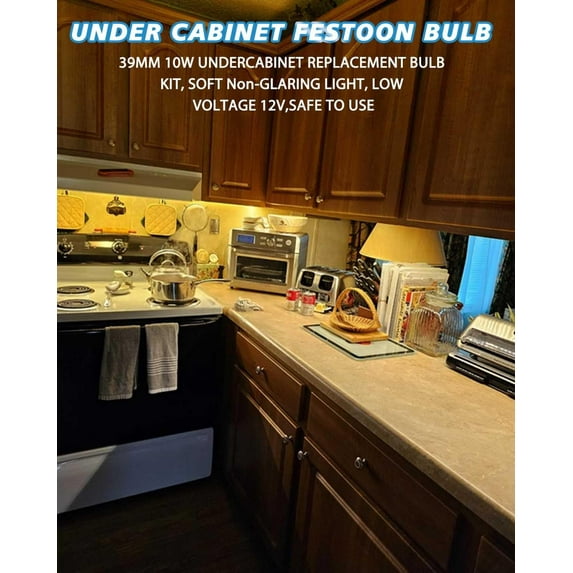 LINYAN-Under Cabinet Light Bulb T3 39MM Festoon 12V 10W Bulb ...