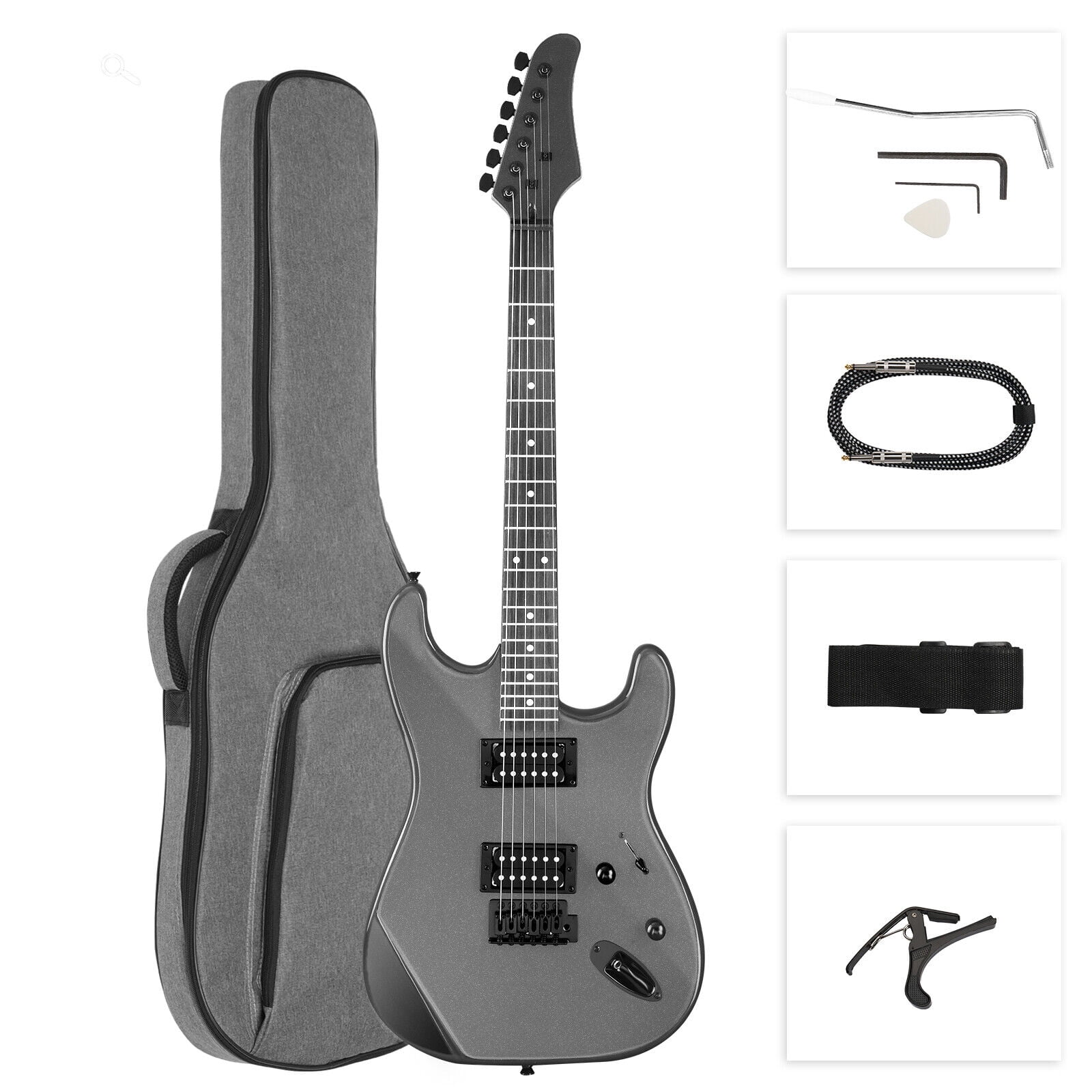 LINZJI 39 Inch Electric Guitar, Full-Size Solid Body Electric Guitars ...
