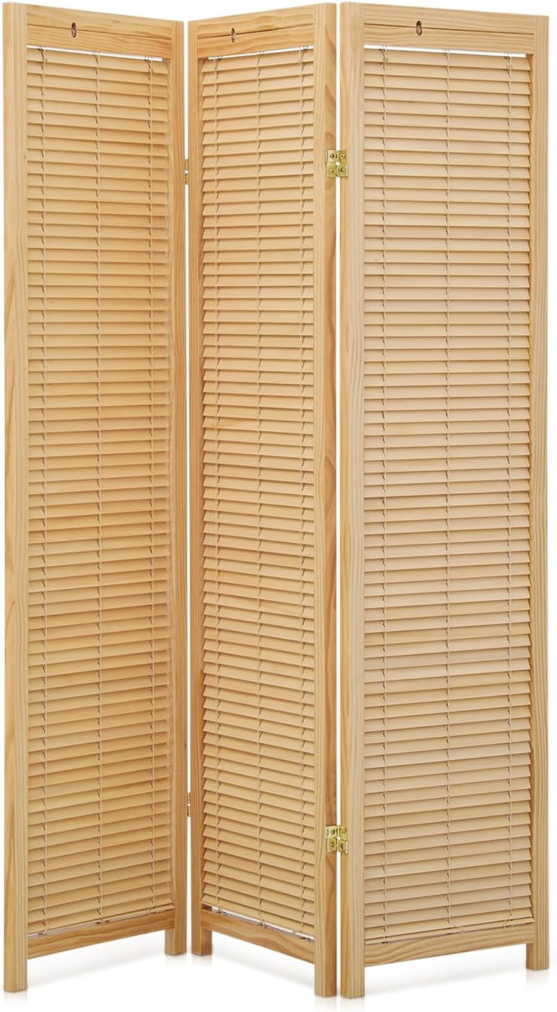 LINZJI Collection 3/4 Panel Room Dividers, 5.9ft Japanese Folding ...