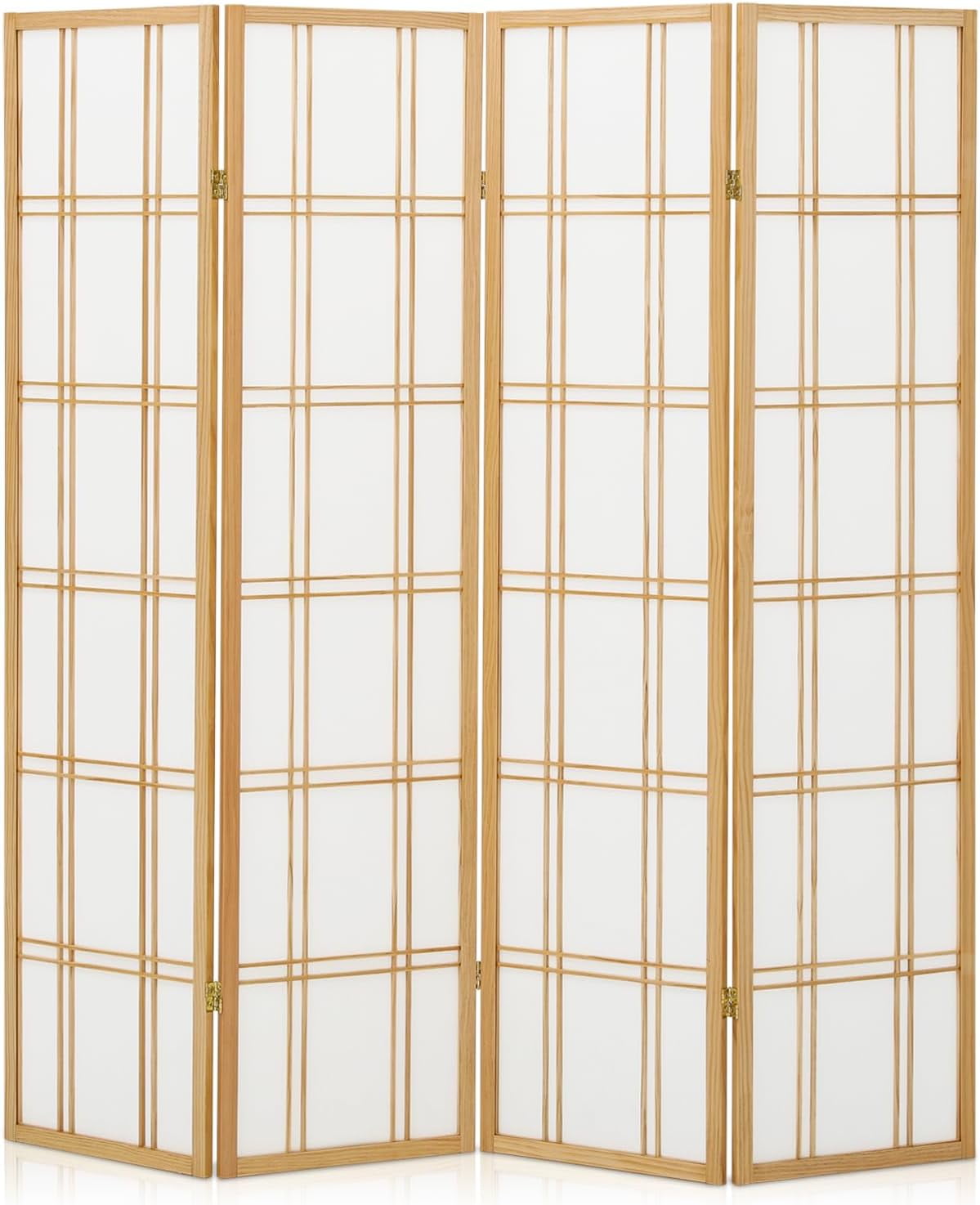 LINZJI Collection 3/4 Panel Room Dividers, 5.9ft Japanese Folding ...
