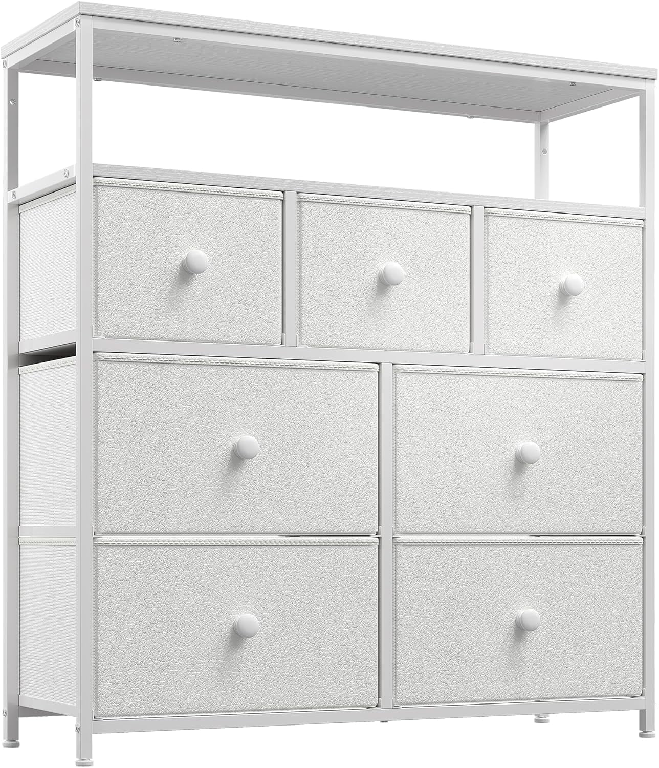 LINZJI Dresser for Bedroom with 7 Drawers, Purple Dresser, Dresser TV ...