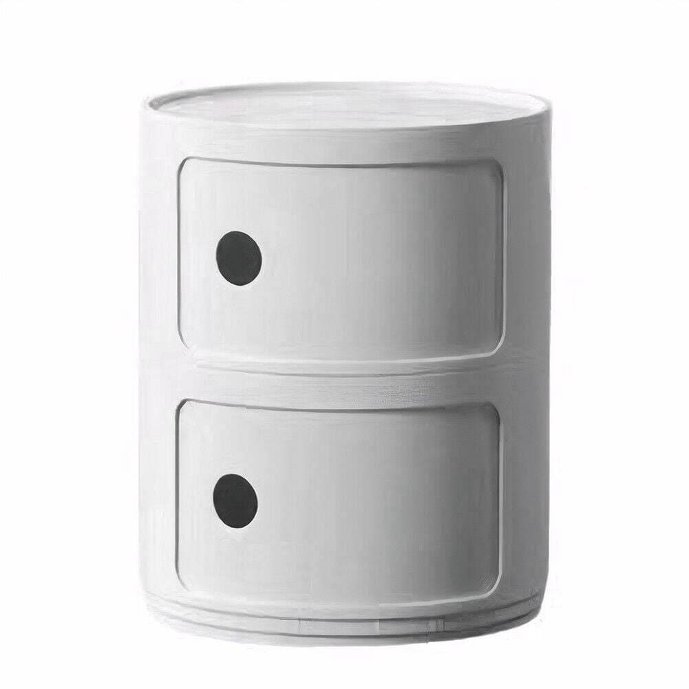 LINZJI Round Nightstand, Modern Style 2/3 Tier End Table ...