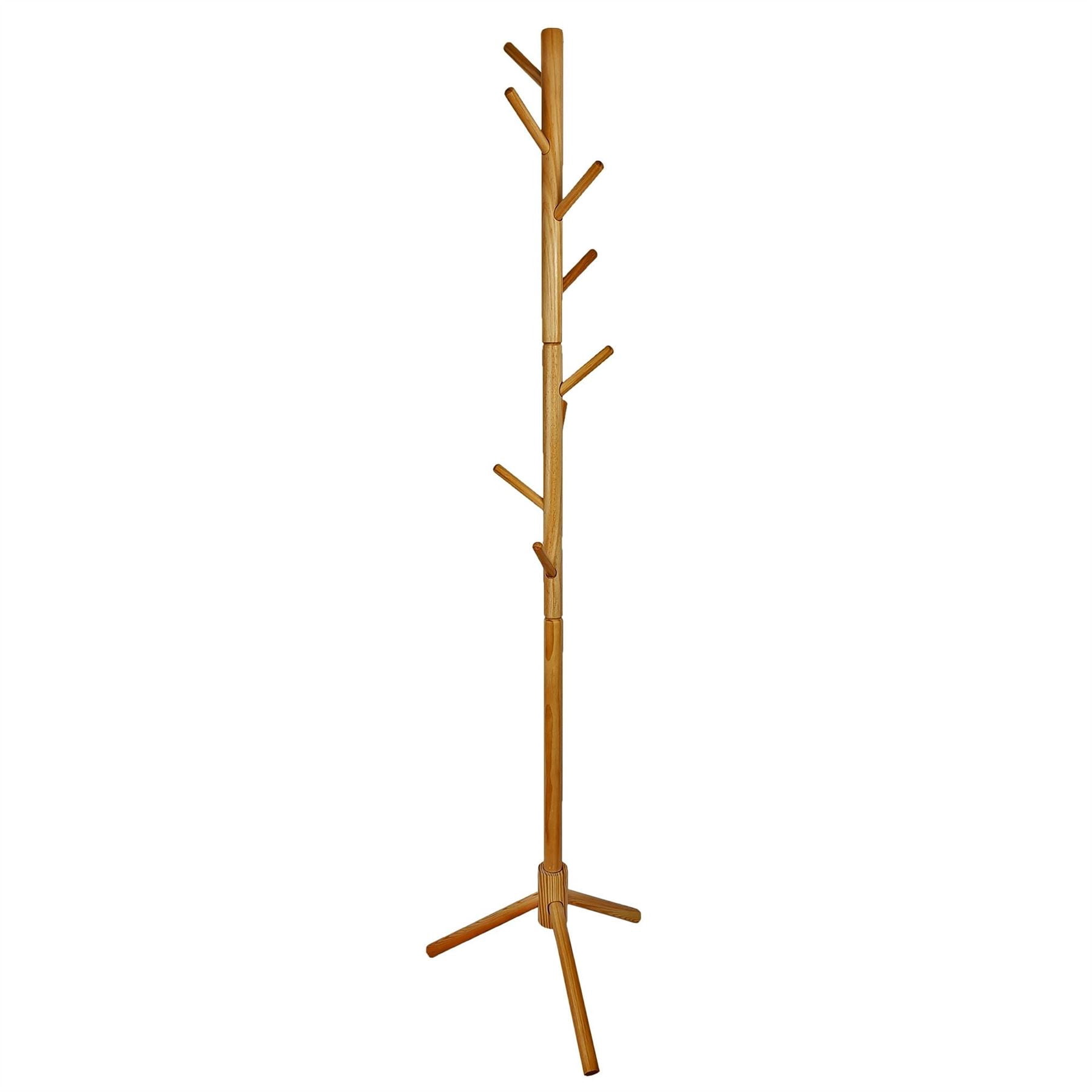 LINZJI Solid Wood Coat Rack, Free Standing Coat Rack, Tree-Shaped Coat ...