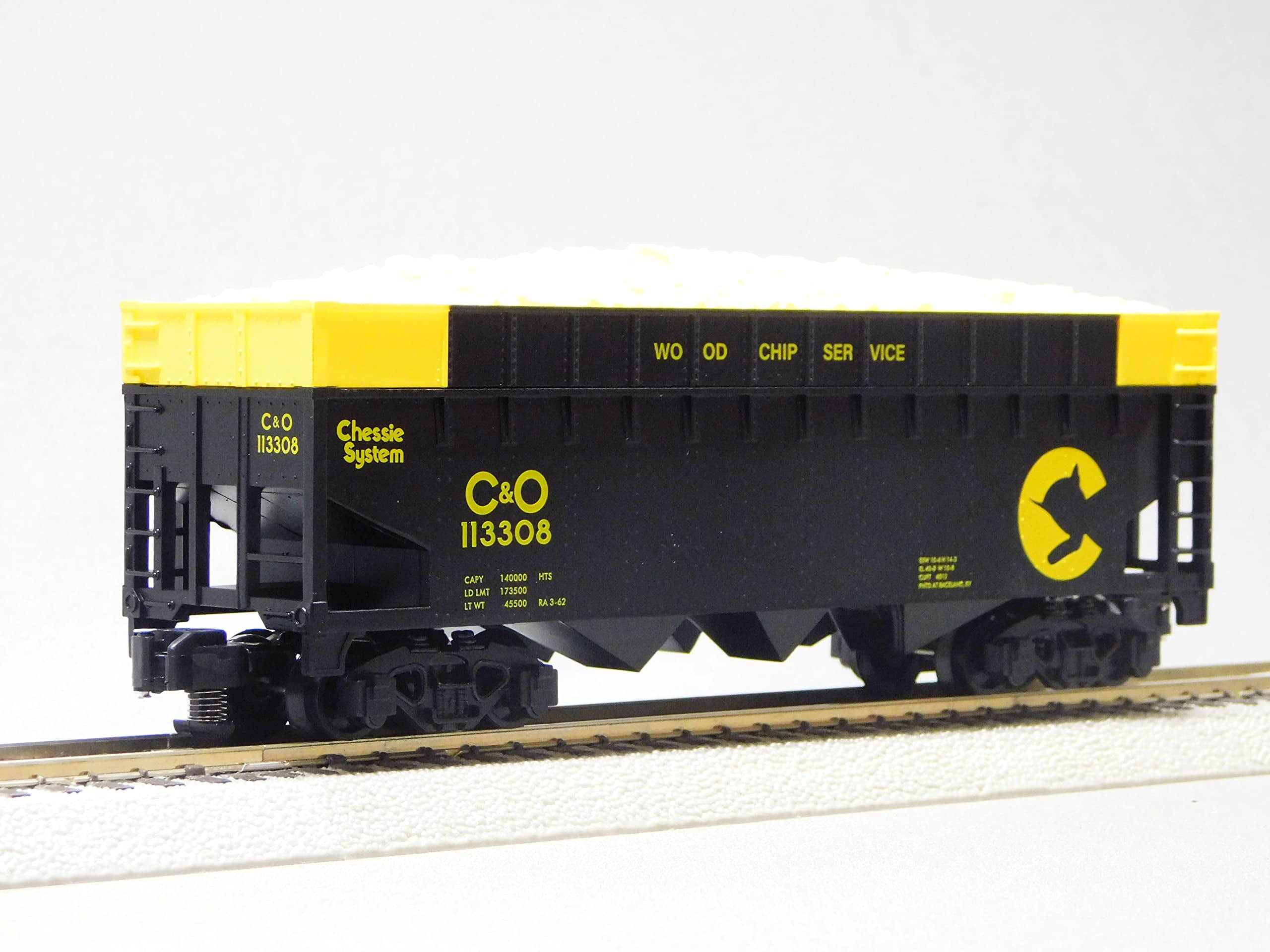 LIONEL AMERICAN FLYER CHESSIE SYSTEM (C&O) WOOD CHIP HOPPER #113308 S ...