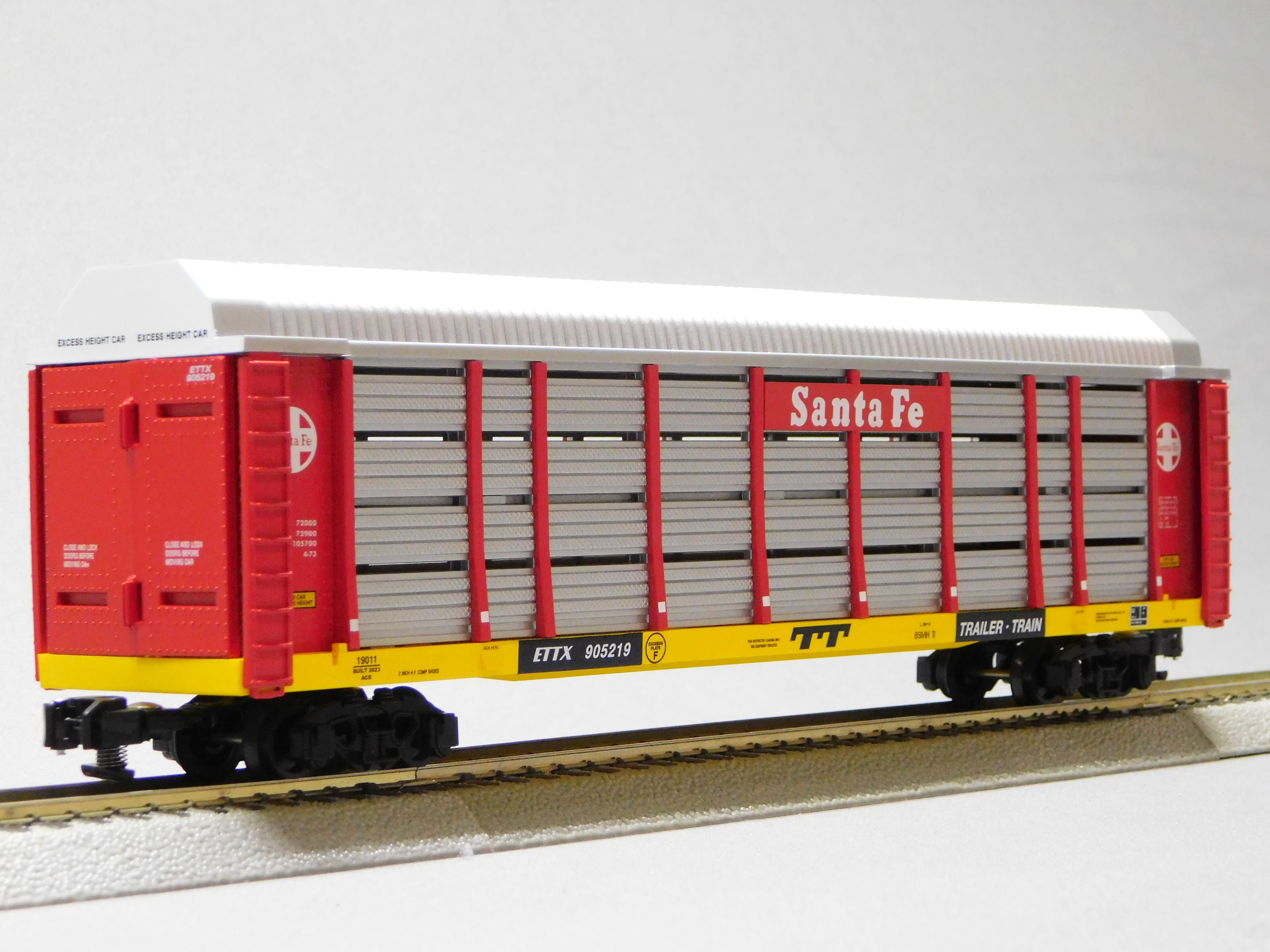 LIONEL AMERICAN FLYER S GAUGE SANTA FE SF AUTORACK #905219 2319011 ...