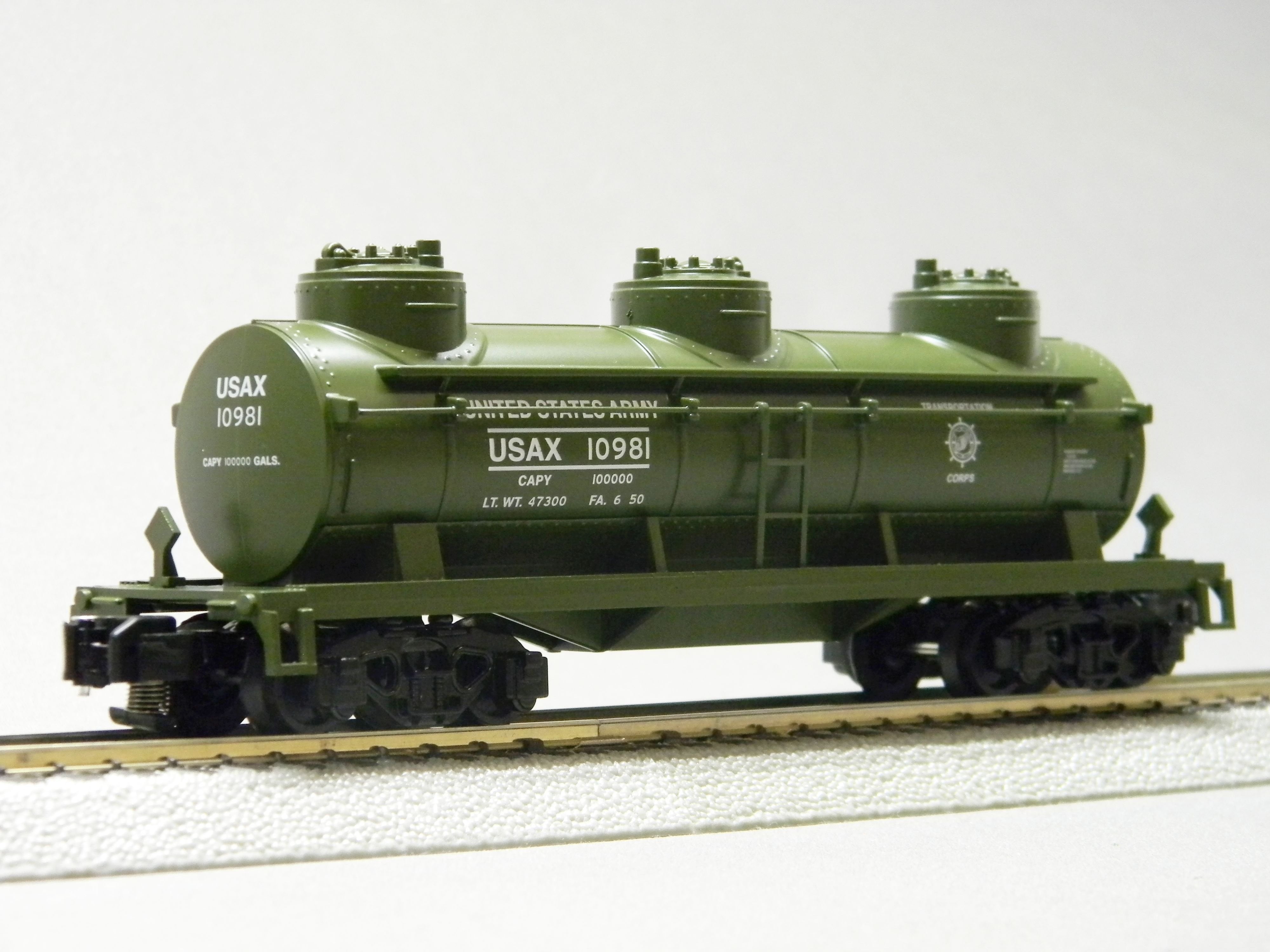 LIONEL AMERICAN FLYER US ARMY 3 DOME TANK CAR #10981 S GAUGE 2219200 ...