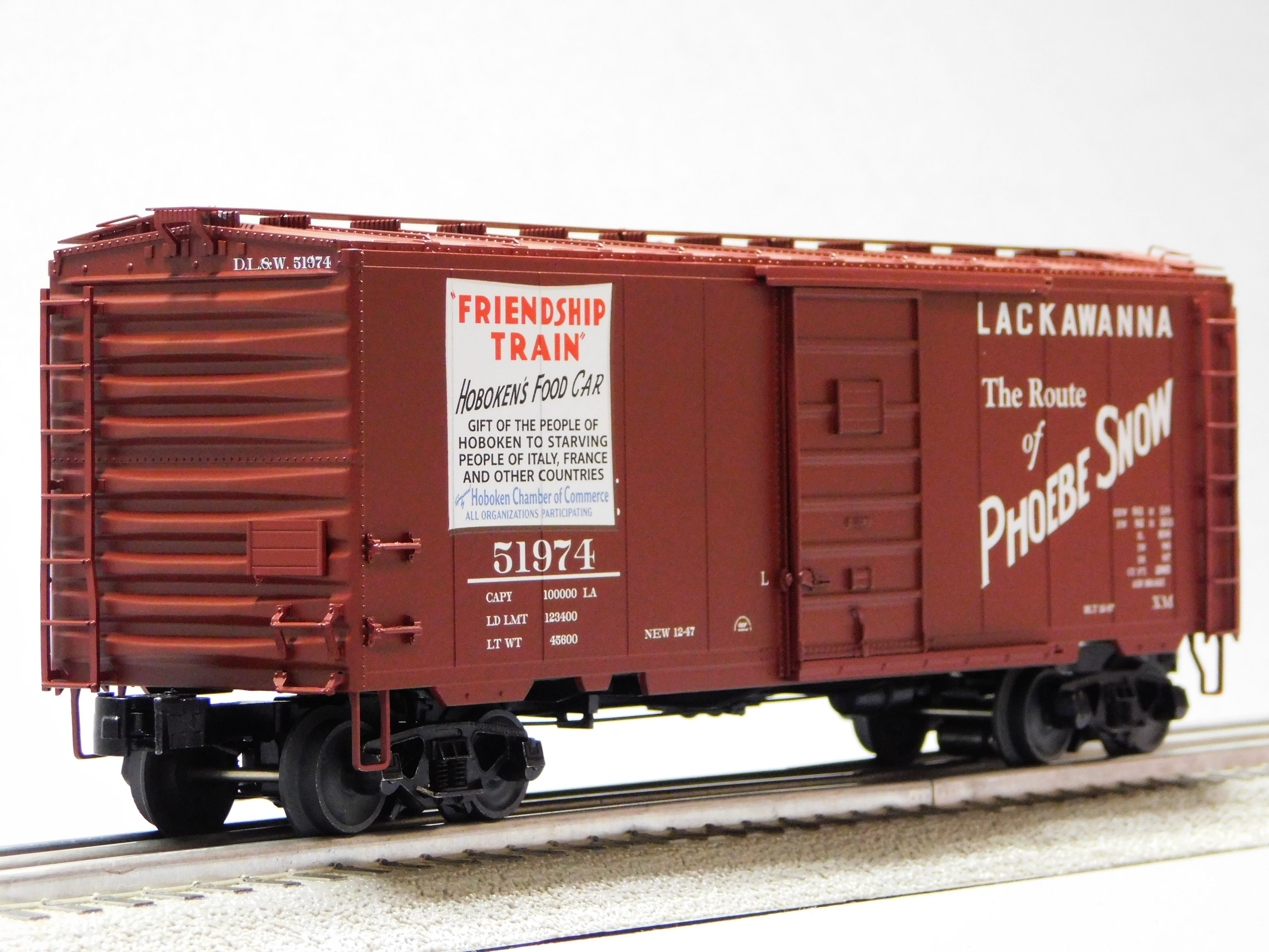 LIONEL DL&W FRIENDSHIP TRAIN FREIGHTSOUNDS PS-1 BOXCAR 51974 O GAUGE ...