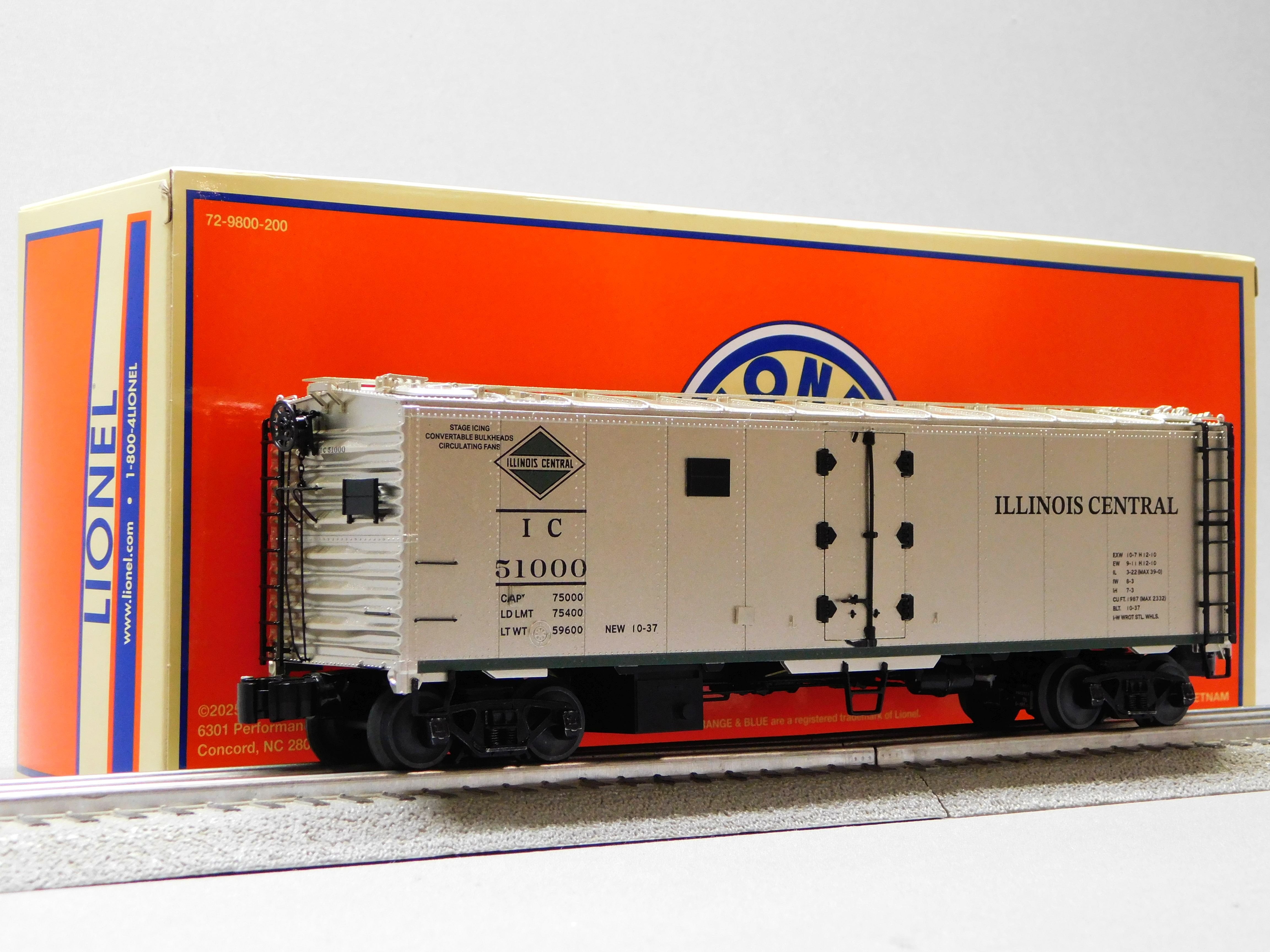 LIONEL ILLINOIS CENTRAL IC HOTBOX REEFER #51000 O GAUGE 2526330 ...