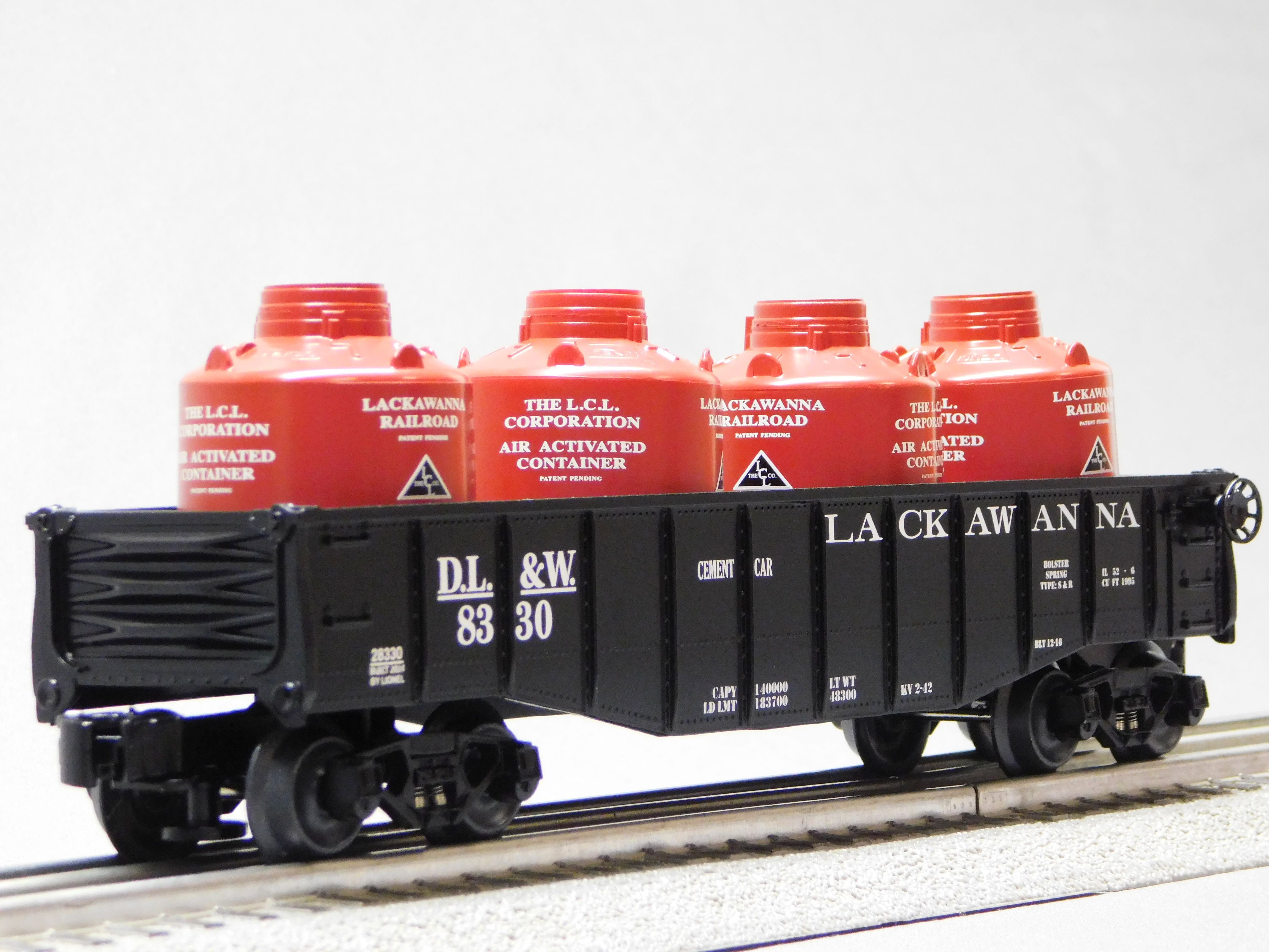 LIONEL LACKAWANNA GONDOLA W/ CANISTER LOAD DL&W O GAUGE 2428330 ...