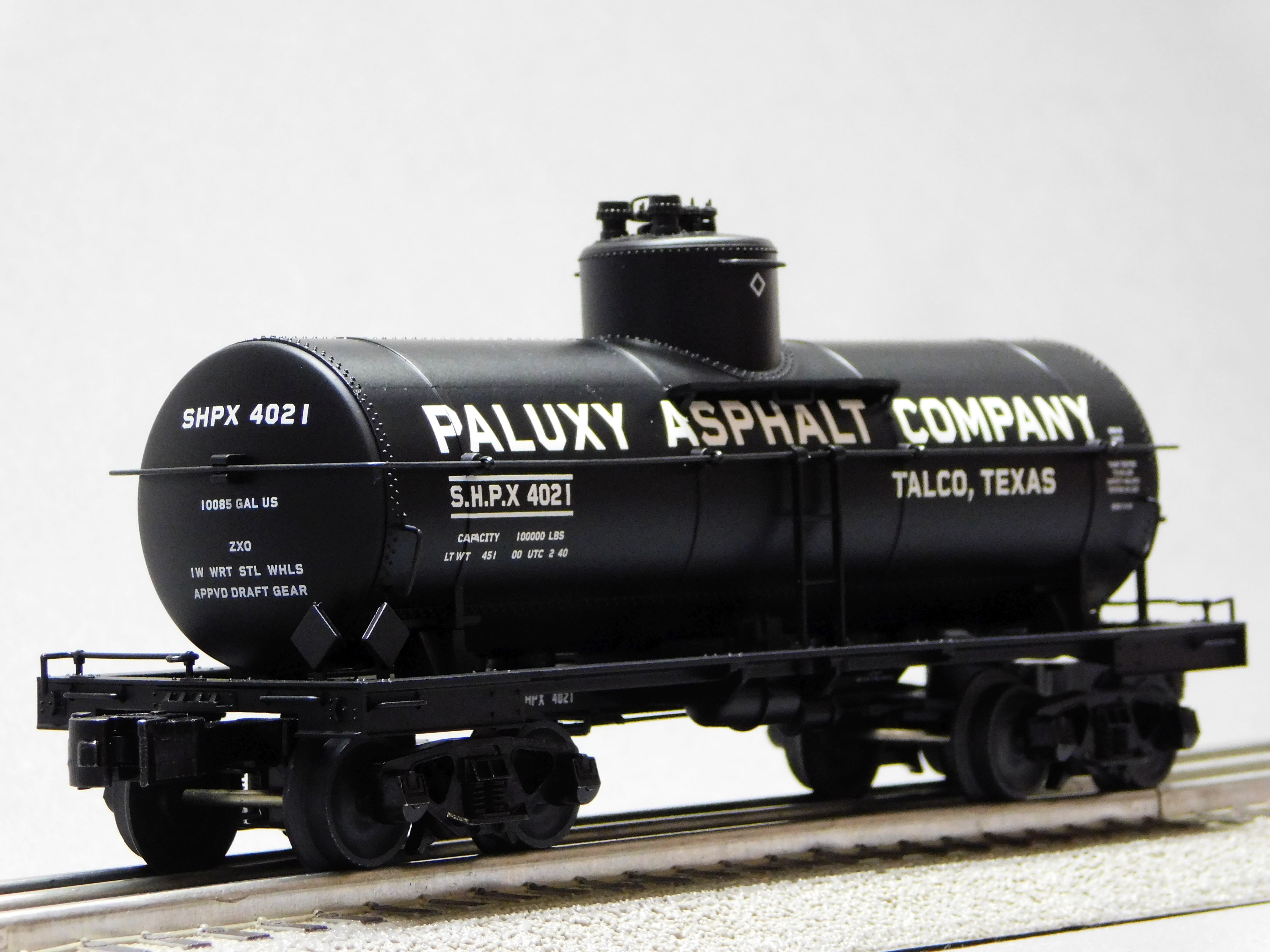 LIONEL PALUXY ASPHALT CO. #40218K GALLON TANK CAR freight train car ...