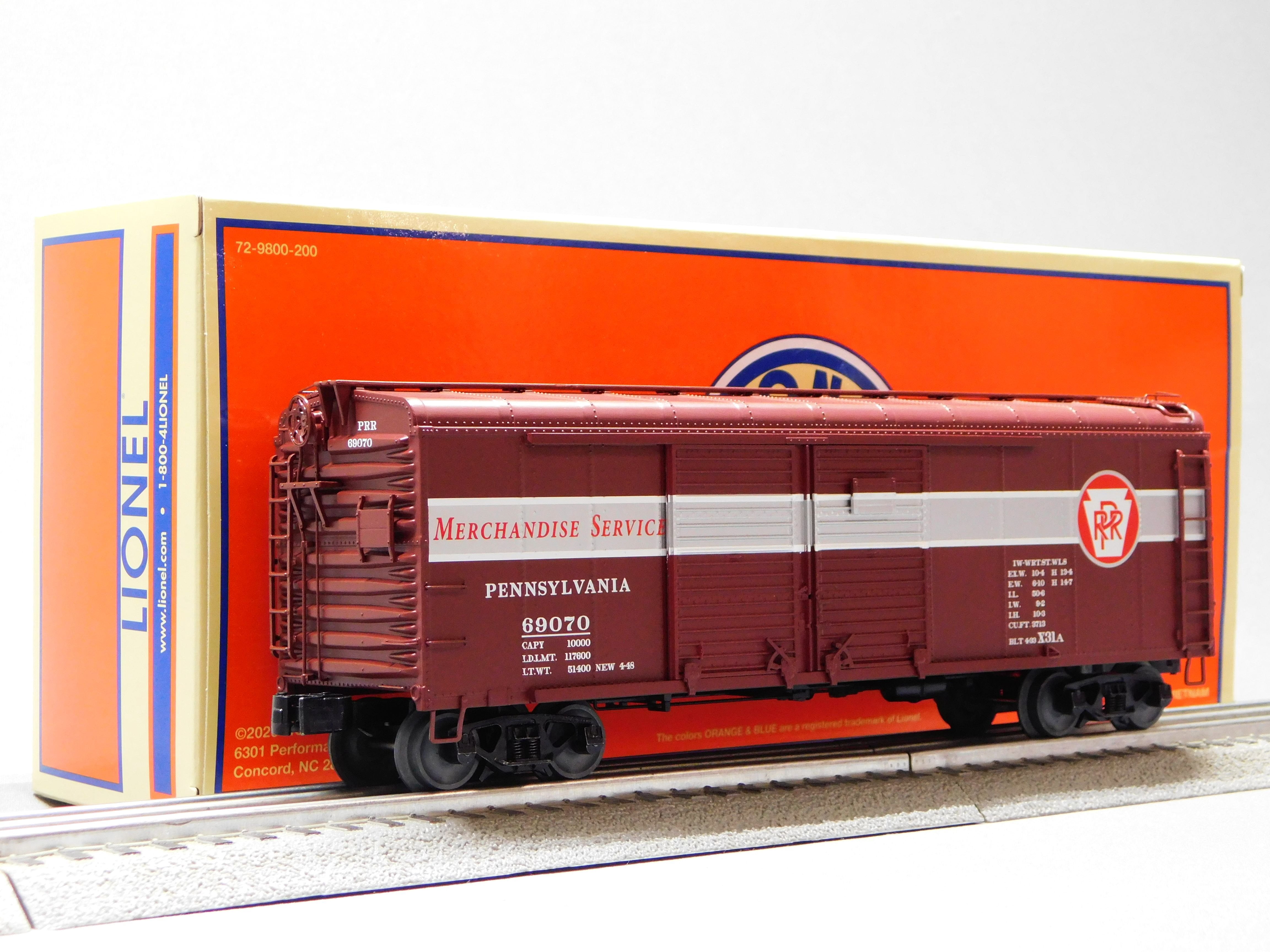LIONEL PENNSYLVANIA X31 BOXCAR #69070 (MERCHANDISE SERVICE) O GAUGE ...