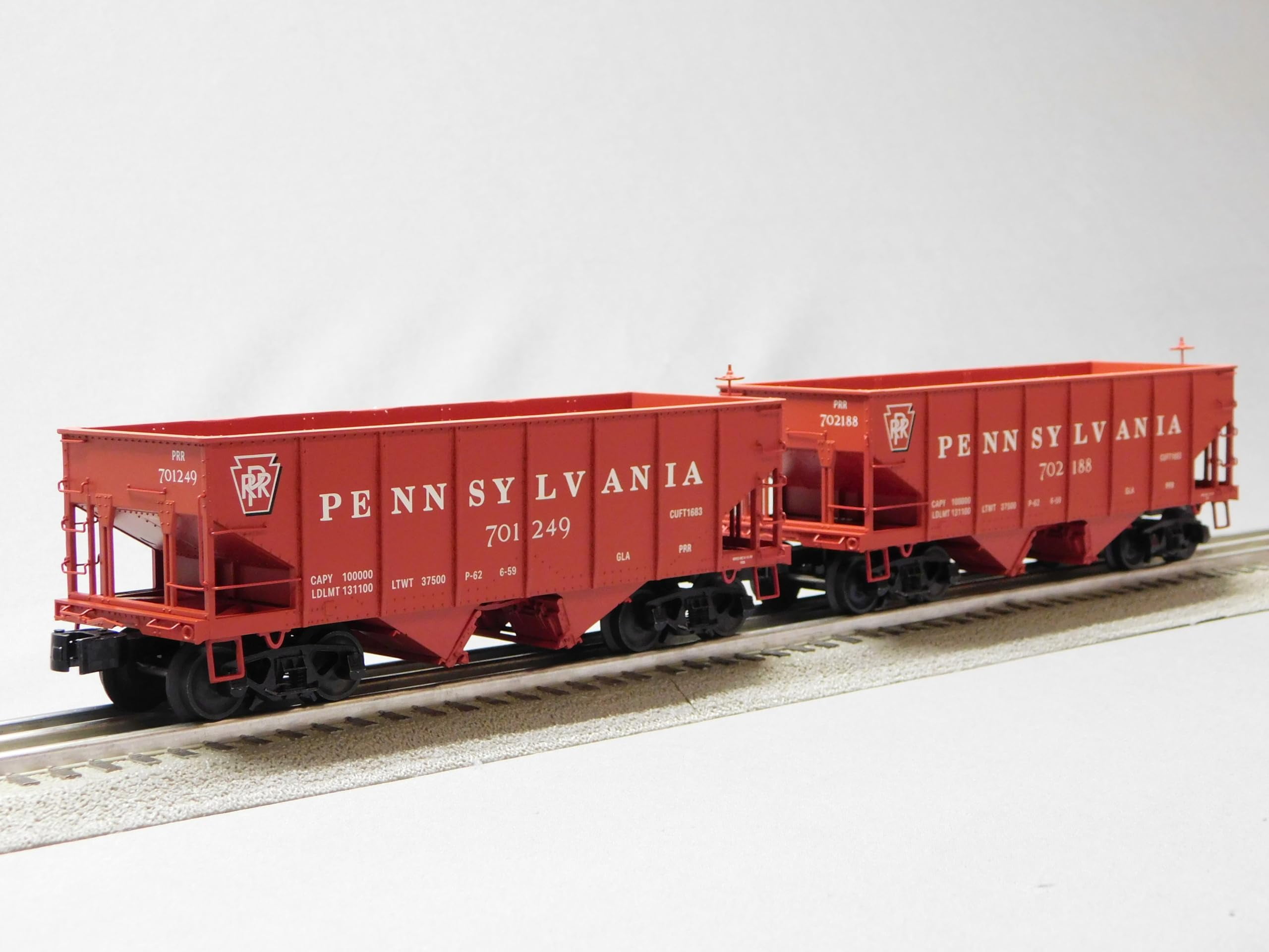 LIONEL Pennsylvania Railroad PRR GLA Hopper 2 Pack#701249 & #702188 O ...