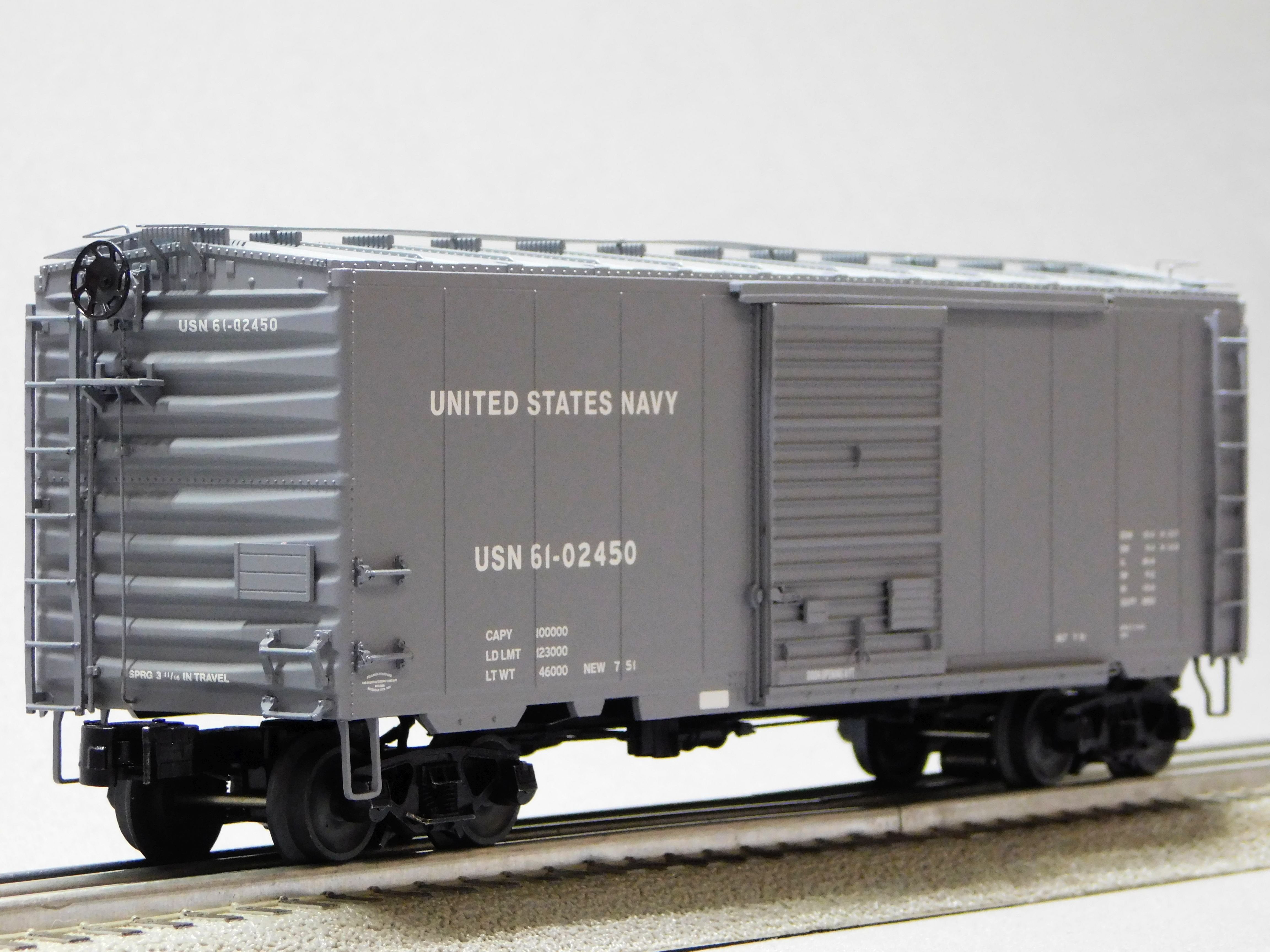 LIONEL US NAVY PATRIOTSOUNDS PS-1 BOXCAR 61-02450 O GAUGE 2426110 ...