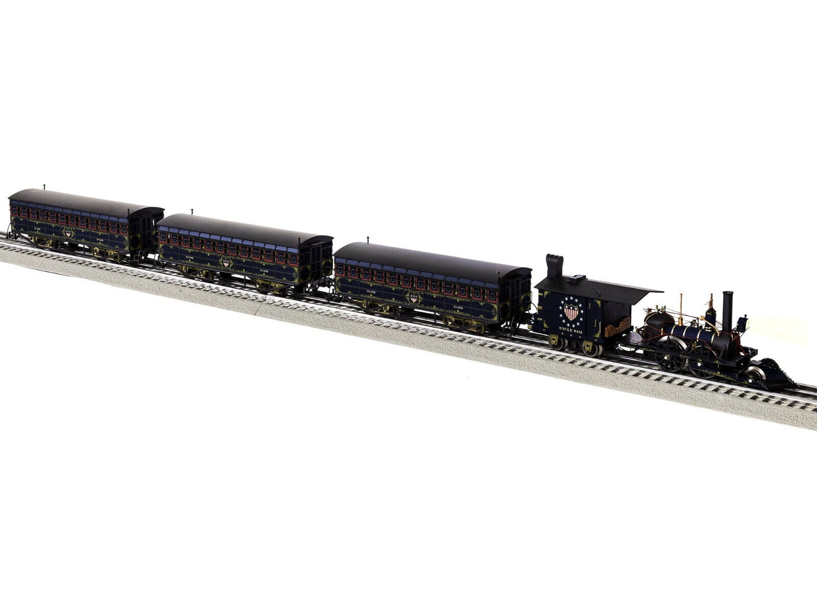 LIONEL Uncle SAM John Bull STEAM Passenger Train Set O Gauge 2122060 ...