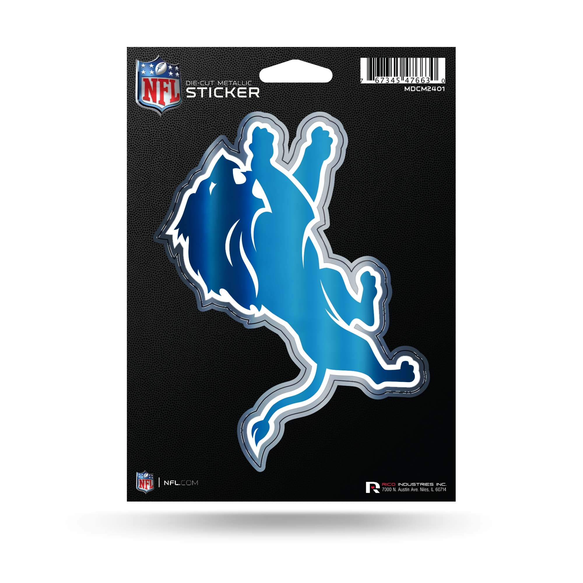 LIONS DIE CUT METALLIC STICKER - Walmart.com